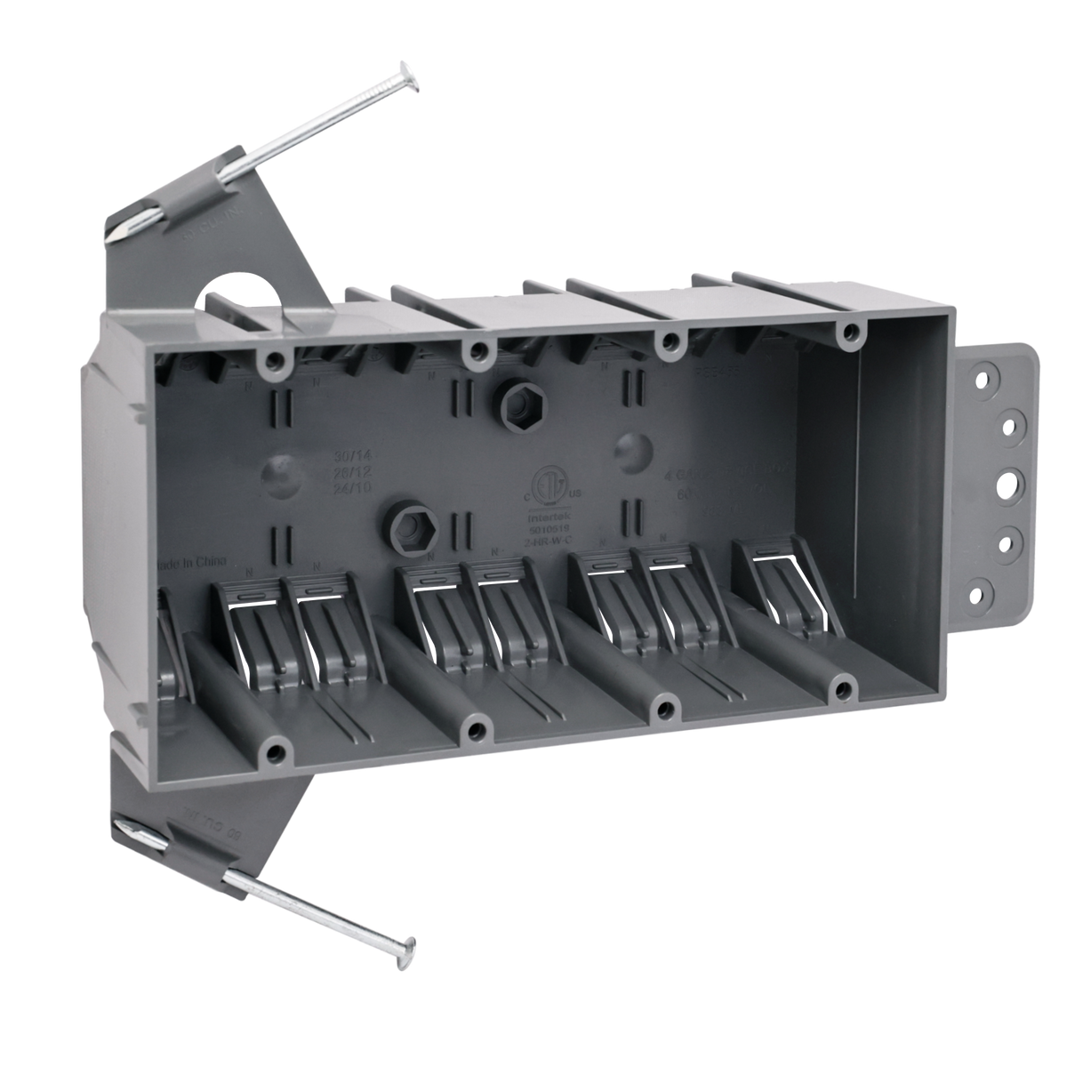 4-Gang 55 cu. in. New Work Box – Atlantic PVC