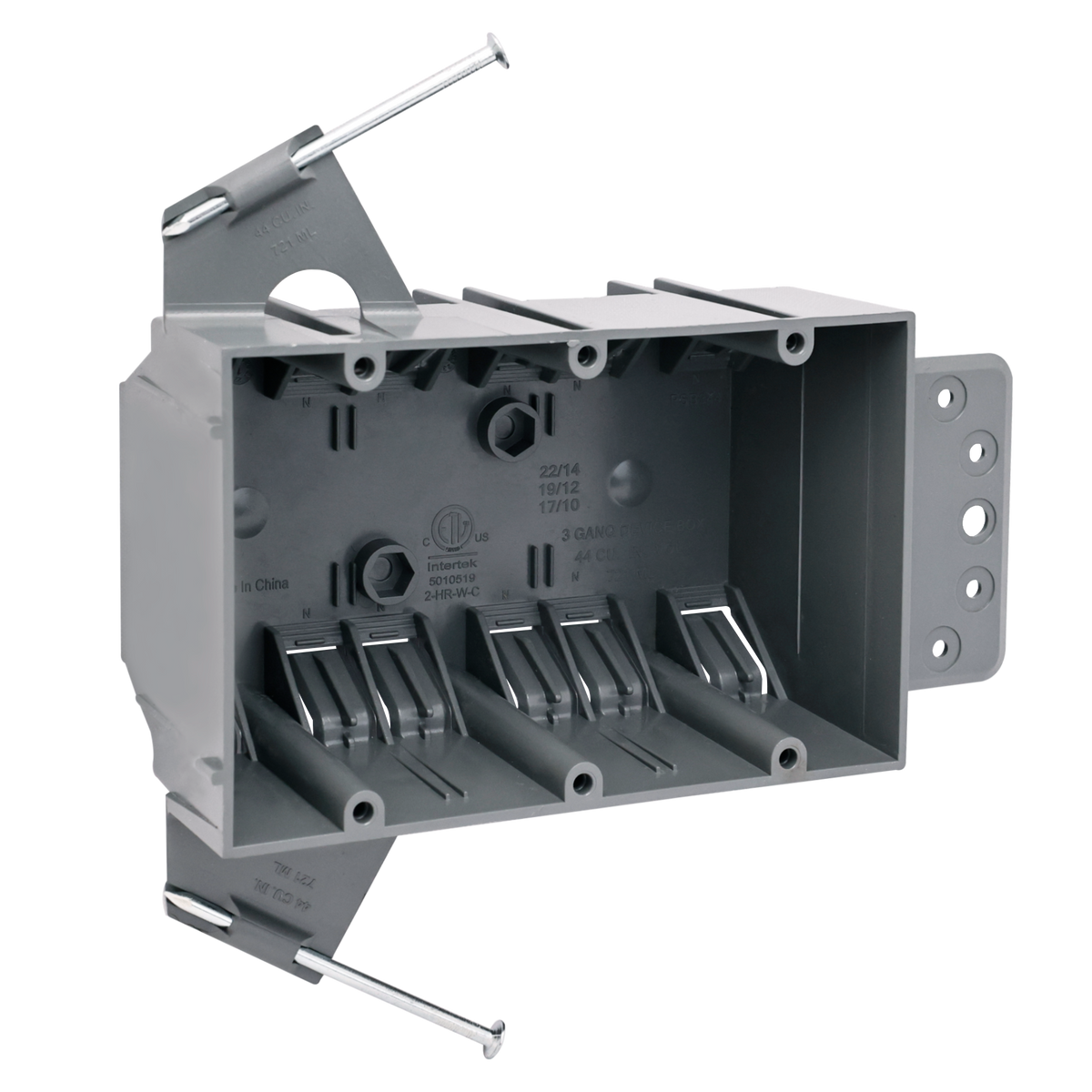 3-Gang 44 cu. in. New Work Switch Box – Atlantic PVC